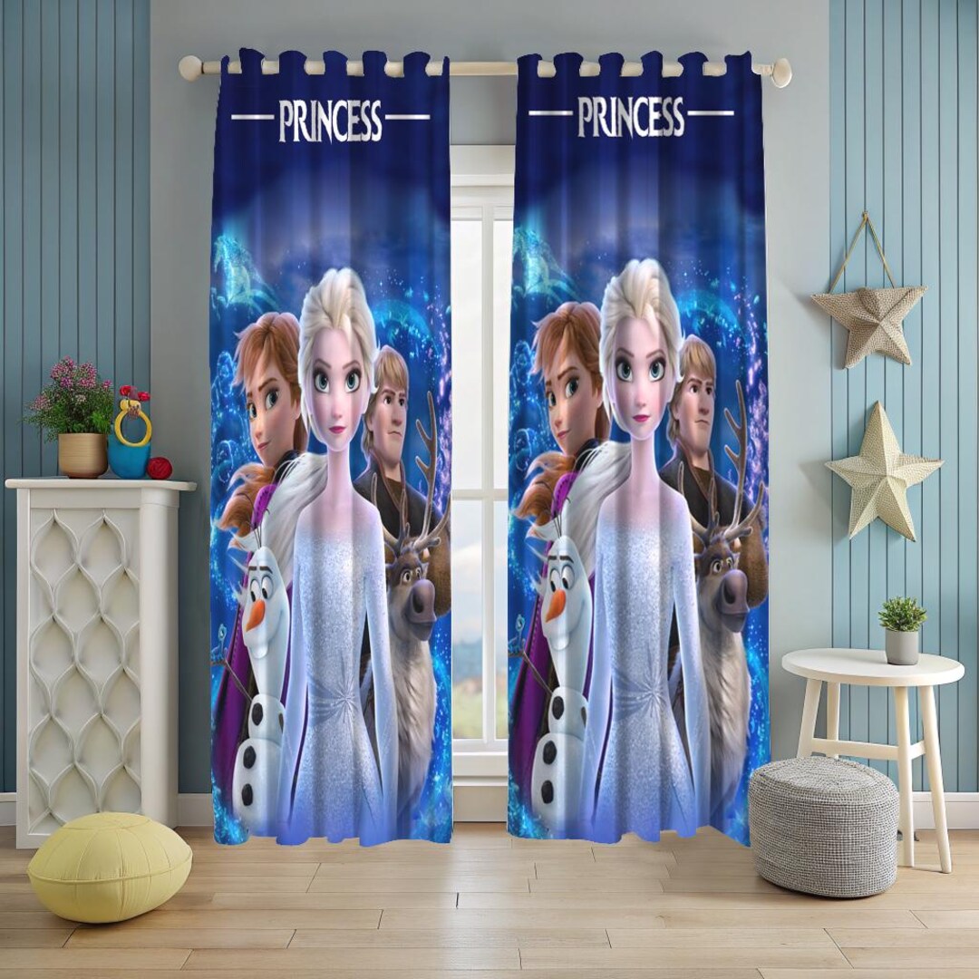 Girlroom Decor,elsa Curtain,elsa Anna Olaf,frozen Curtainr,window ...