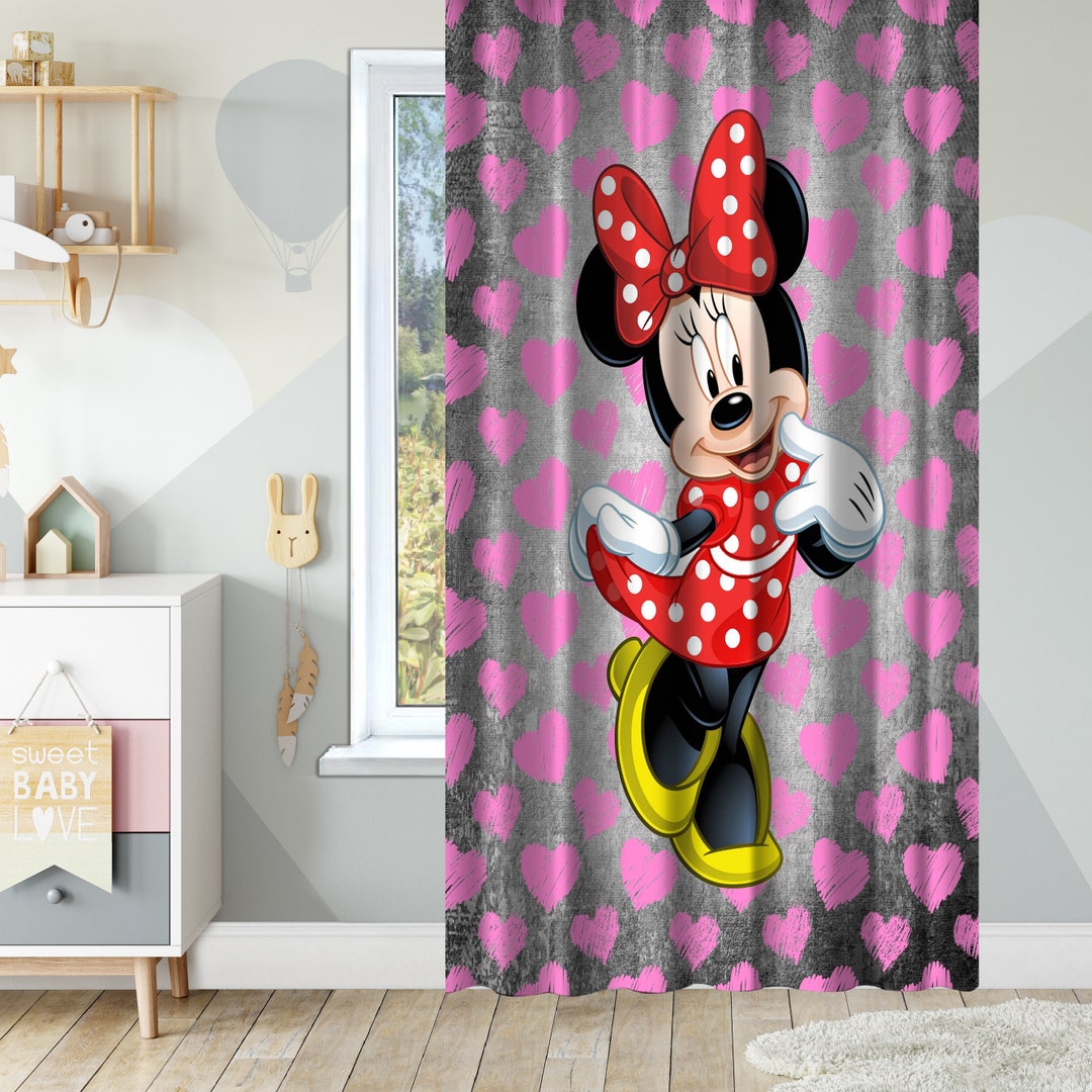 Minnie Mouse, Girl Room Curtain, Custom Curtain, Baby Room Curtain ...