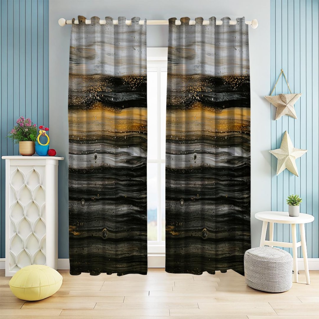 Gold Marble,gray Gold Marble Pattern,saloon Curtain,livingroom Curtain ...