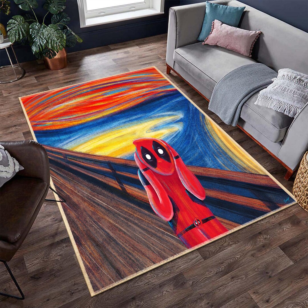 Marvel Characters Rug, Dead Pool Rug, Super Hero Rug, Themed Rug ...