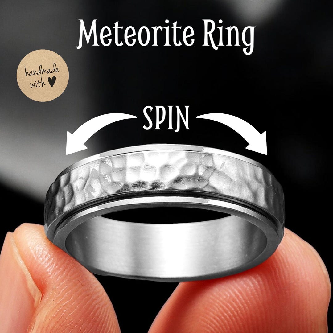 Space Meteorite Ring for Men | Stainless Steel Nordic Band | Viking ...