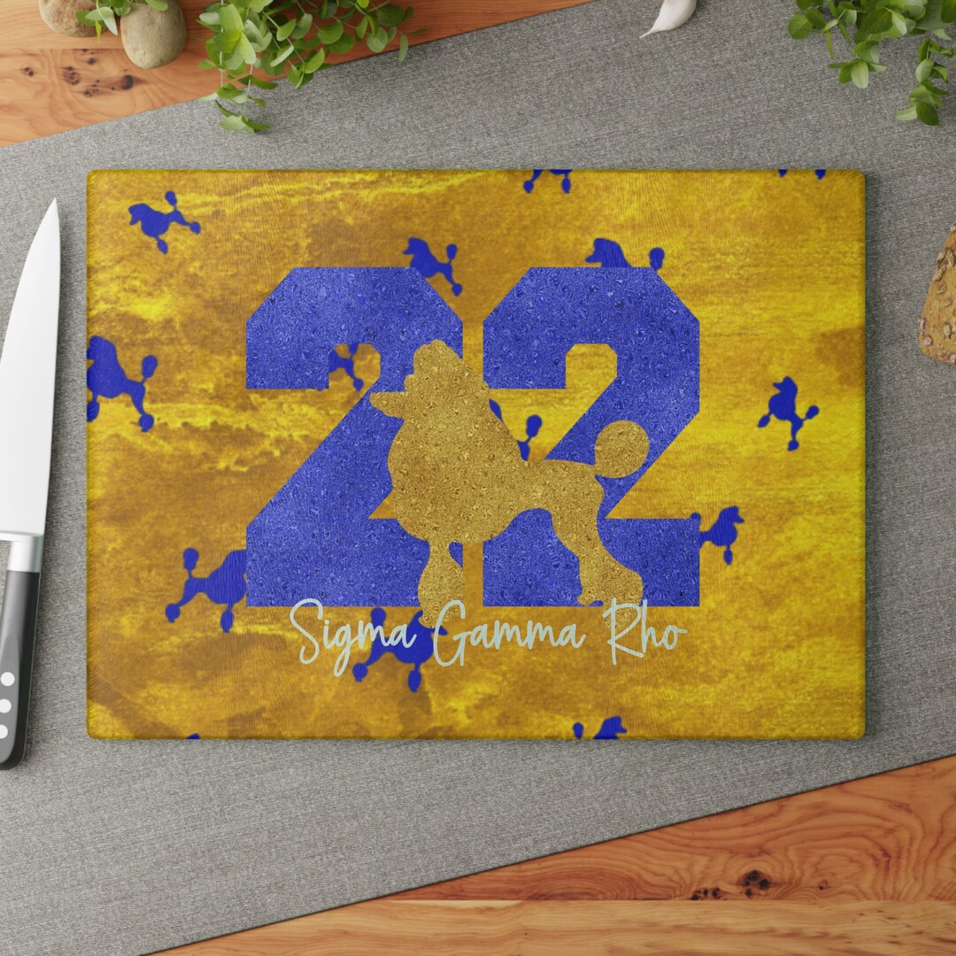 Sigma Gamma Rho Wedding Glass Cutting Board, Charcuterie Board, Fruit ...