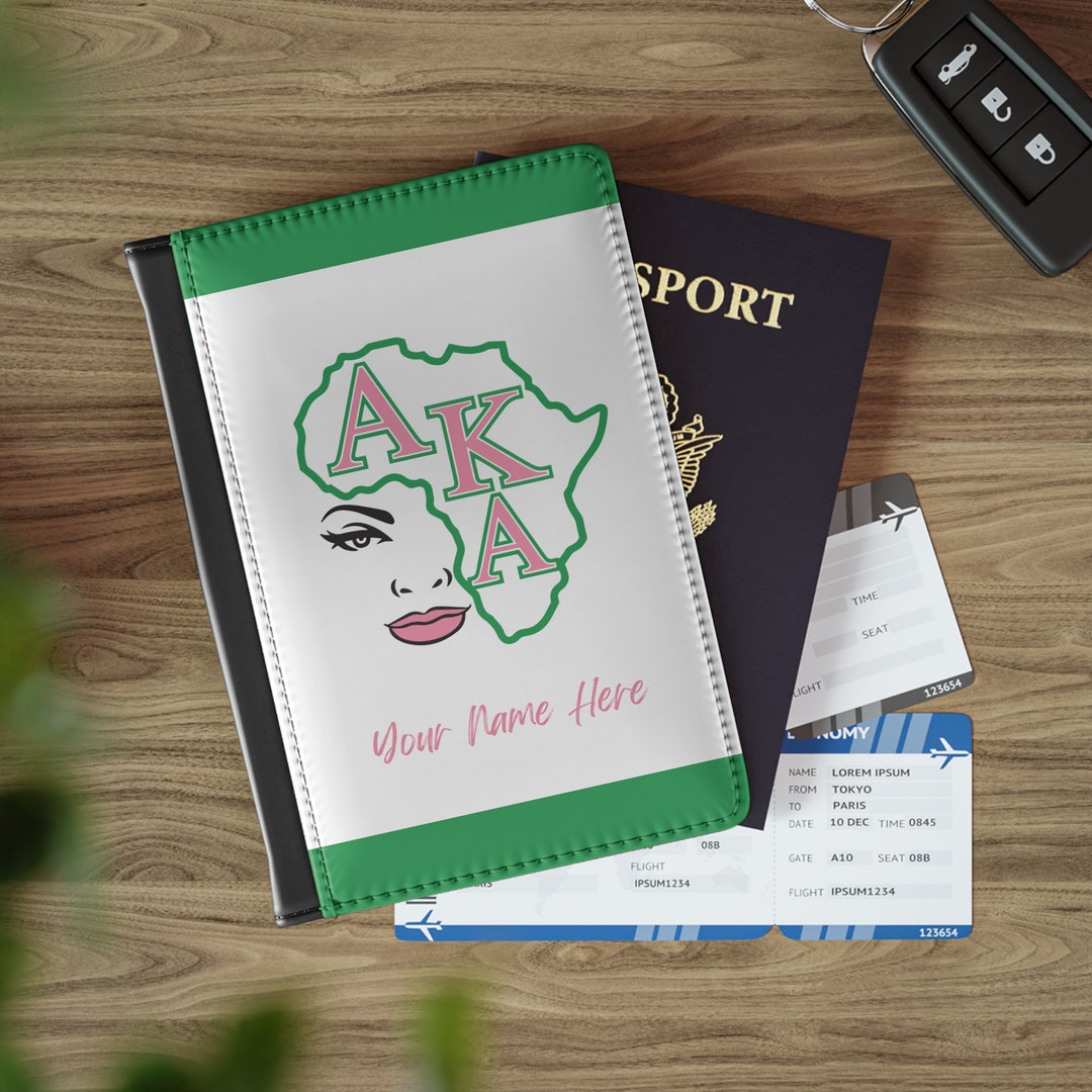 Personalized Alpha Kappa Alpha Travel Passport Cover, Travel Gift ...