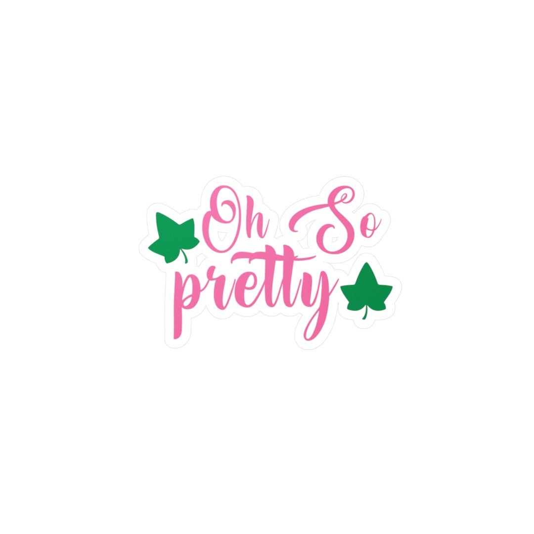 Alpha Kappa Alpha Vinyl Decal | Pink and Green Sticker | Sorority Vinyl ...
