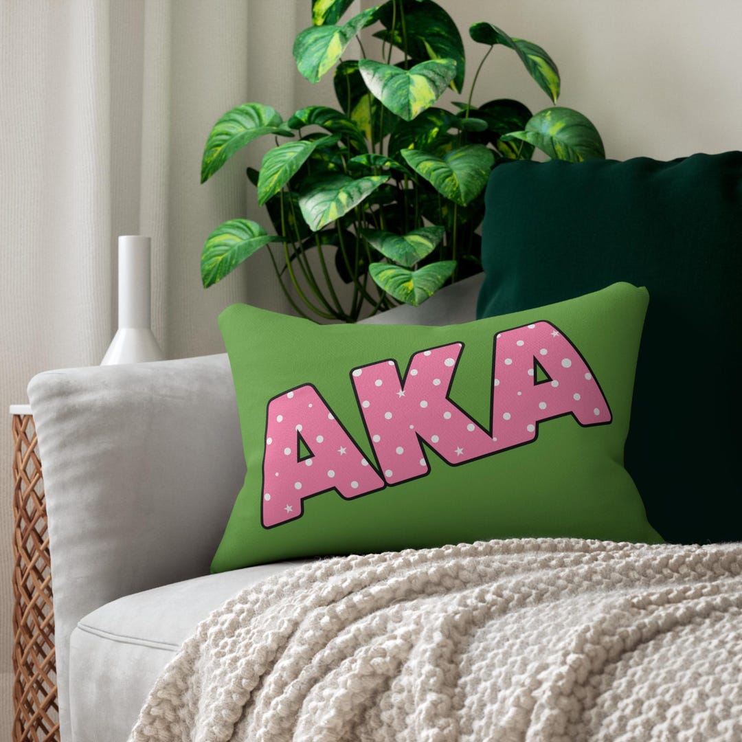 Alpha Kappa Alpha Lumbar Throw Pillow, Personalized Pillow, Throw ...