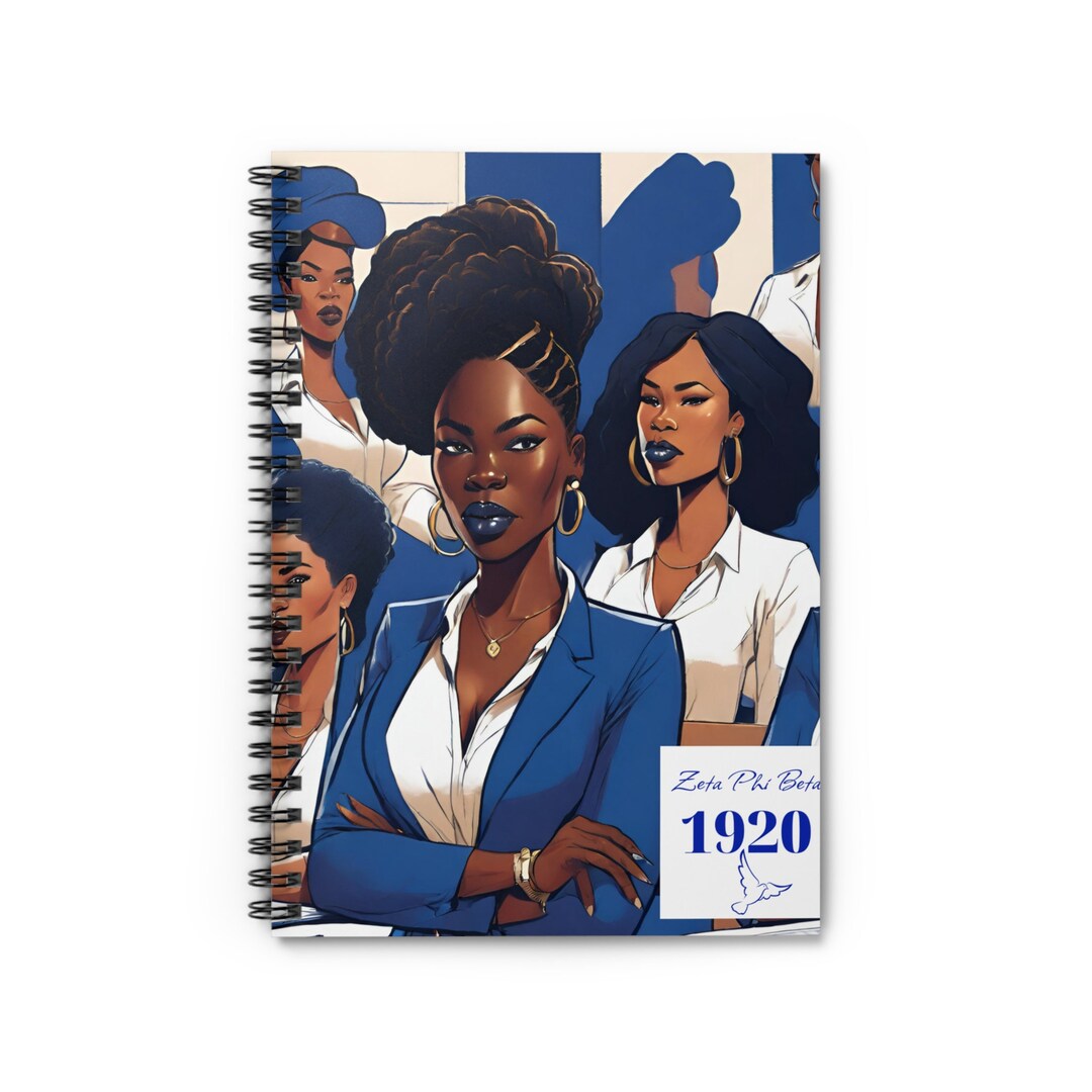 Zeta Phi Beta Spiral Notebook Ruled Line, Blue and White, 1920, Spiral ...