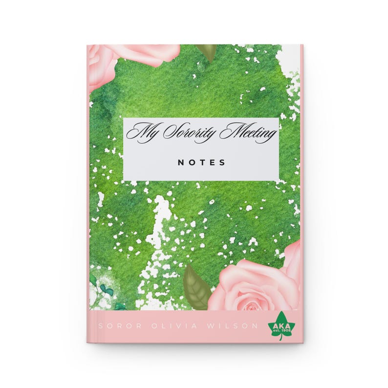 AKA Journal: My Sorority Meeting Notes, Sorority Gifts, Pink Notebook ...