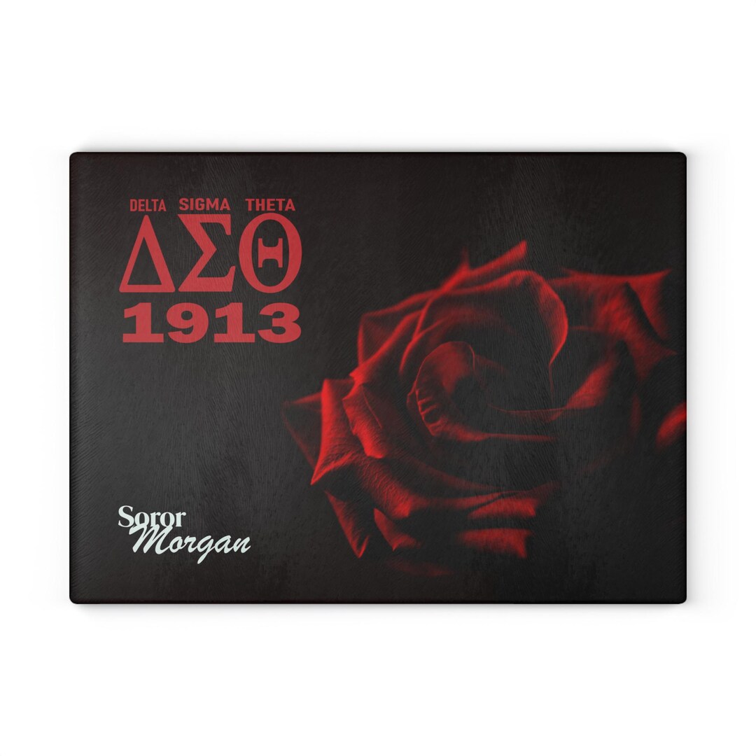 Personalized Delta Sigma Theta Glass Cutting Board, Charcuterie Board ...