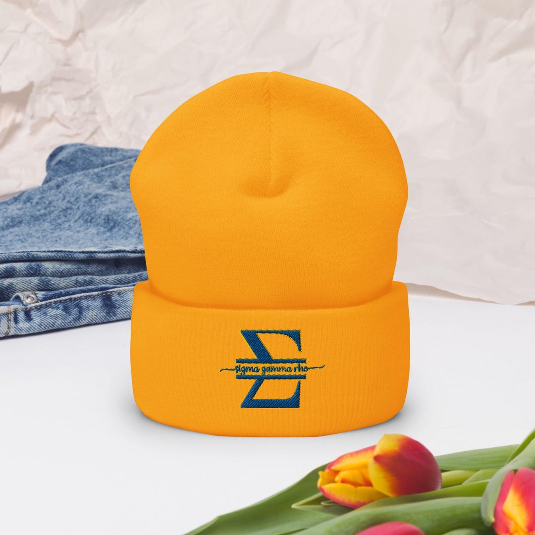 Sigma Gamma Rho Cuffed Beanie Hat, SGR Skull Caps, Embroidered Hat ...