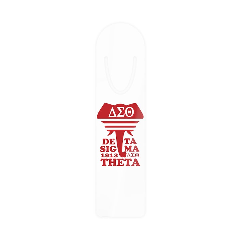 Delta Sigma Theta Bookmark, Red and White, 1913, Reading, Sorority Gift ...