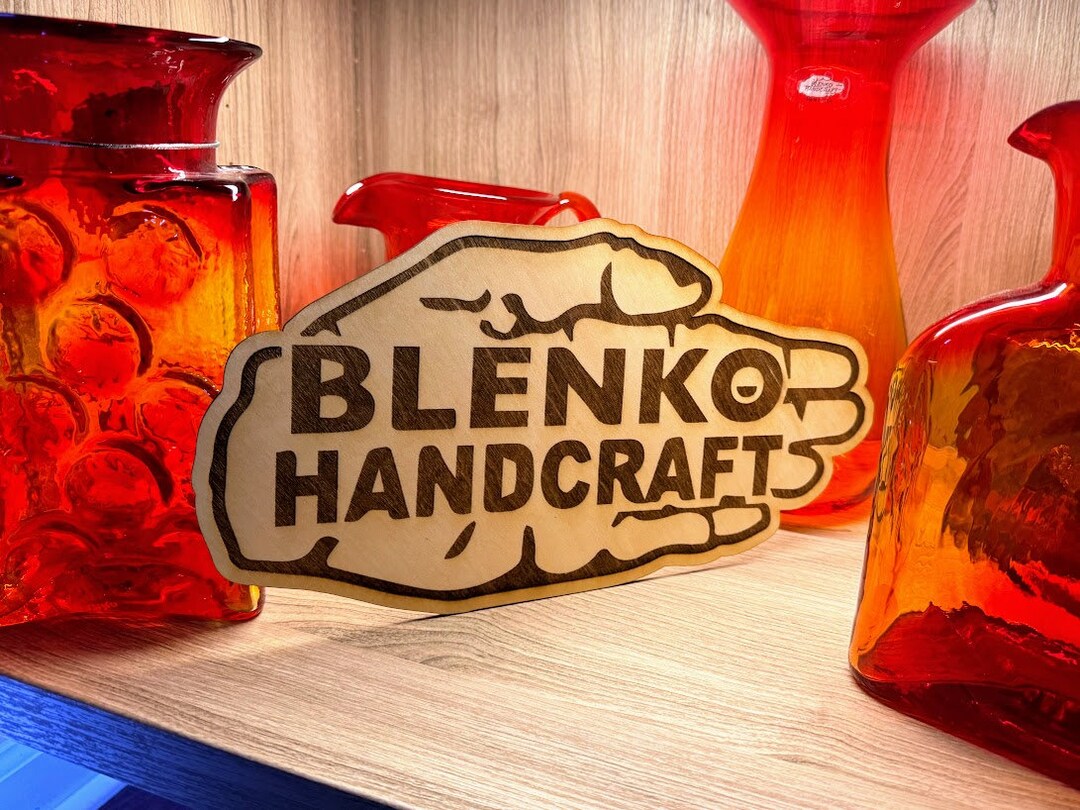 Blenko Handcraft Large Wooden Sign - Etsy