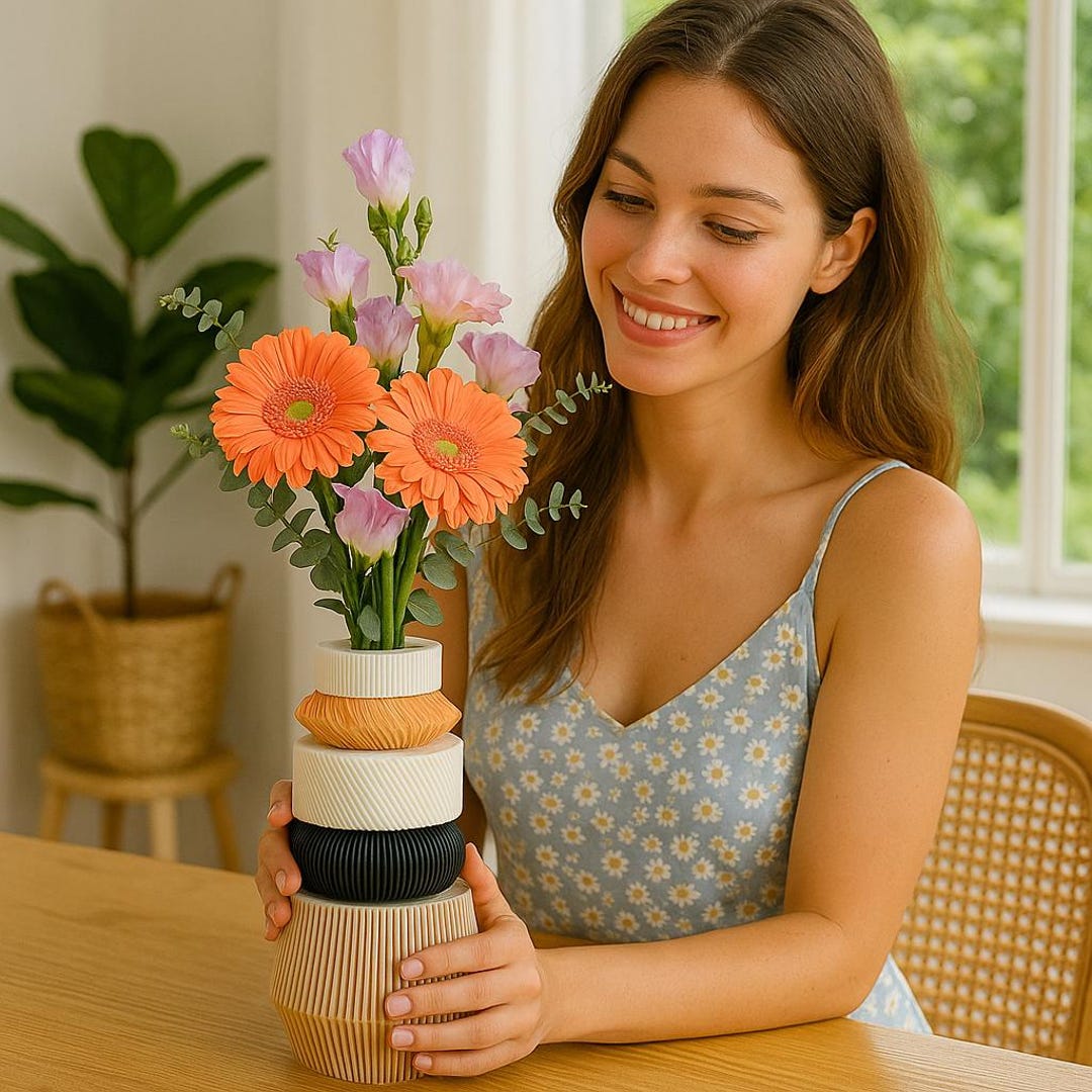 Textured Modular Design Vase for Real Flowers and Dried Flowers - Etsy