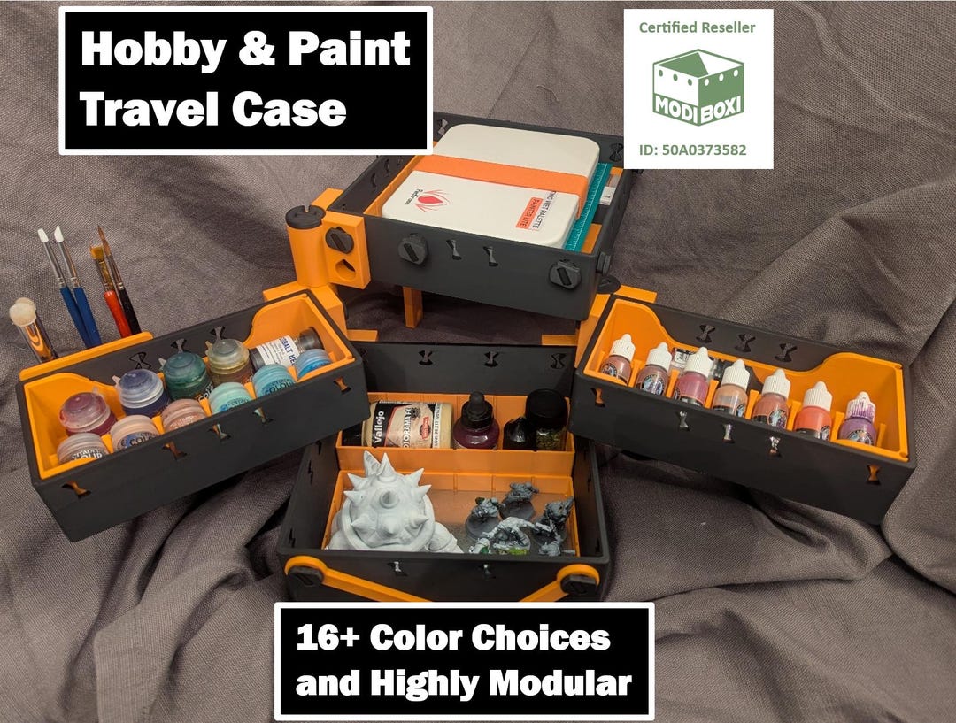 Hobby and Paint Travel Case for Miniatures and Diorama Crafting Mobile ...