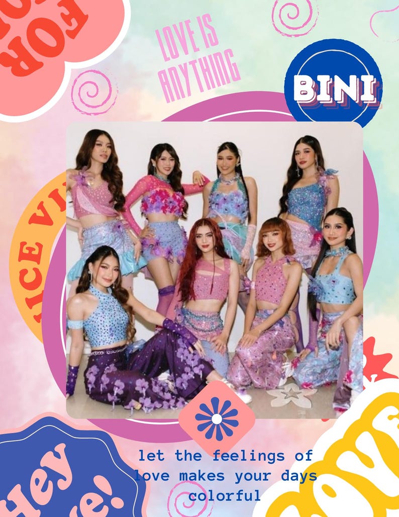 BINI Bundle Printable Notebook Cover Template and Stickers - Etsy