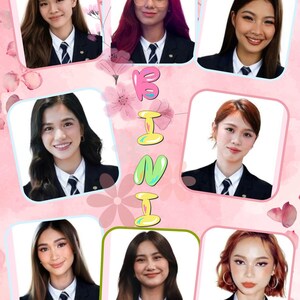 BINI Bundle Printable Notebook Cover Template and Stickers - Etsy