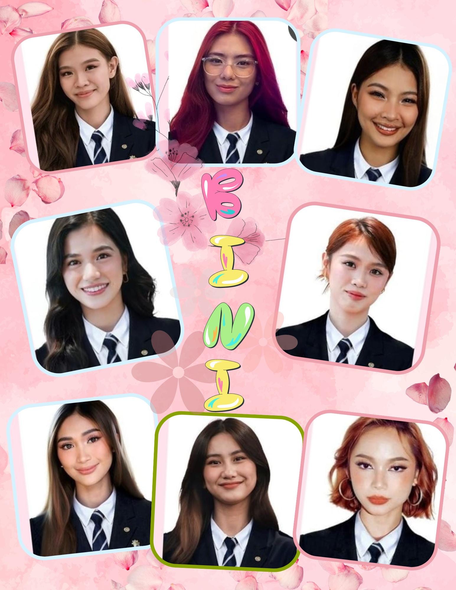 BINI Bundle Printable Notebook Cover Template and Stickers - Etsy