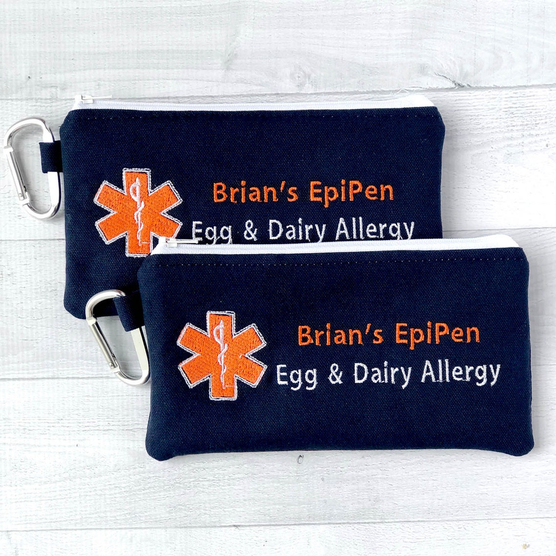 Medical Alert Pouch, Front Only, Personalized Epipen Case, Epinephrine ...