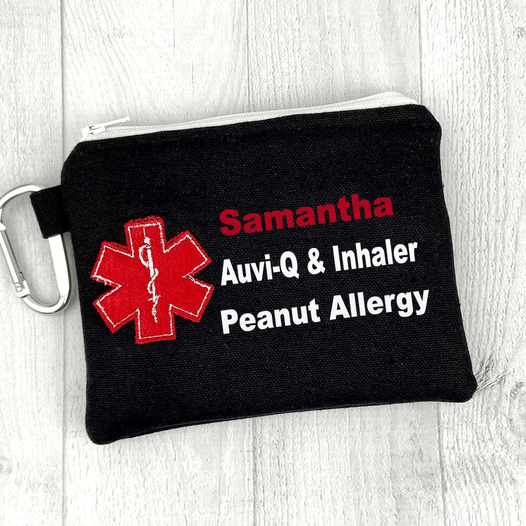 Medical Alert Pouch, Inhaler Case, Audi-q, Epinephrine, Personalized ...
