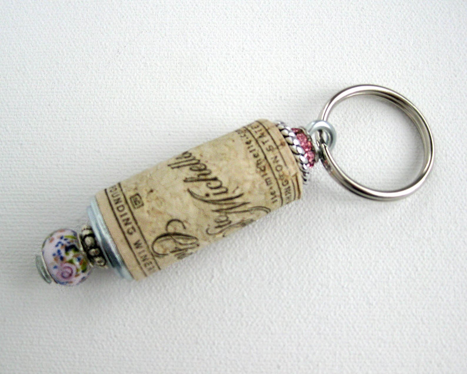 Wine Cork Keychain Upcycled Recycled Wine Cork Cork Keyring - Etsy