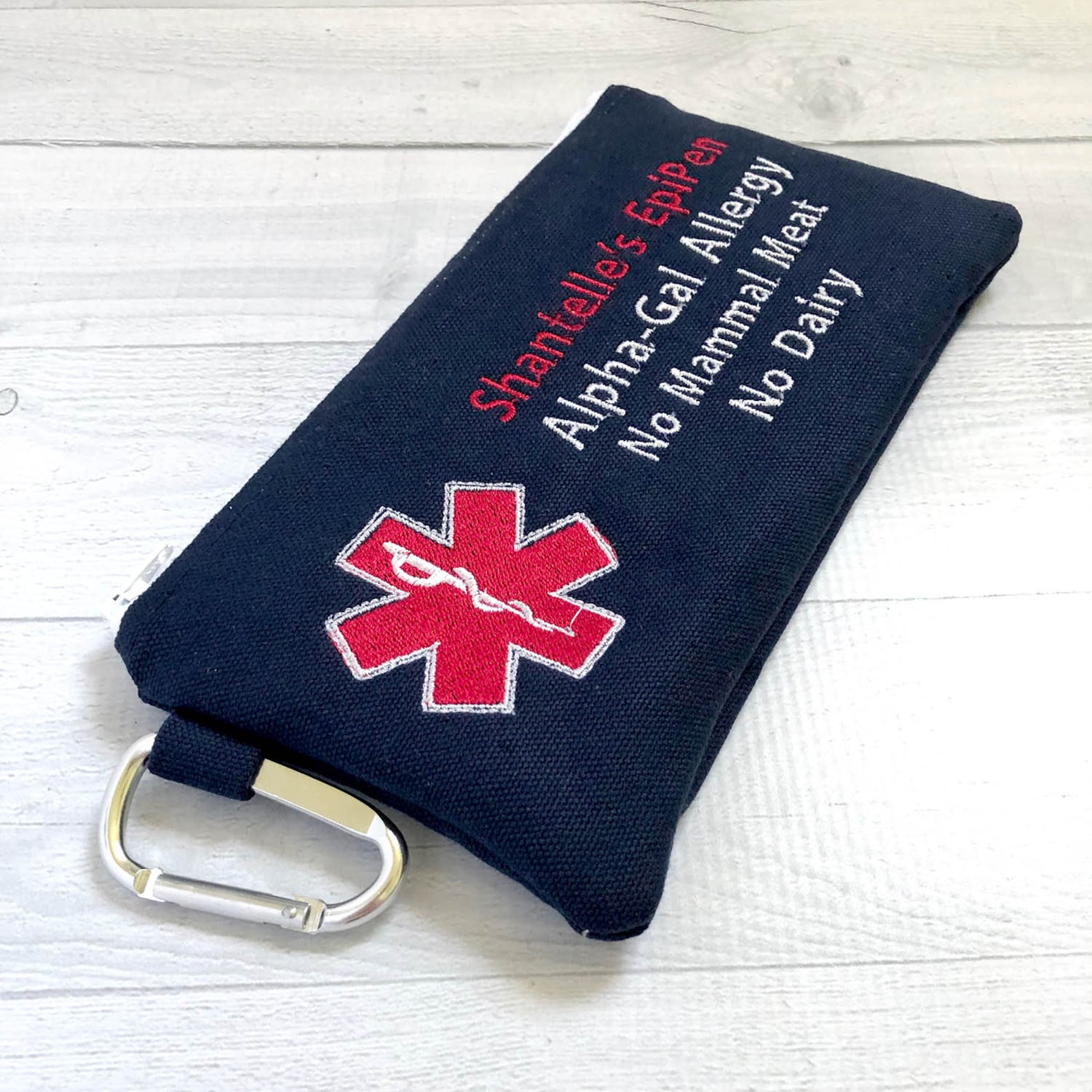 Medical Alert Pouch, Front Only, Personalized Epipen Case, Epinephrine ...