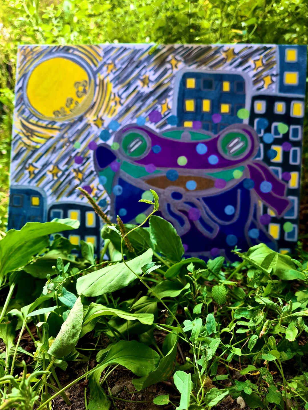 Title: „midnight Frog” - Hand-drawn Doodle Art, Cartoon, Comic Figure ...