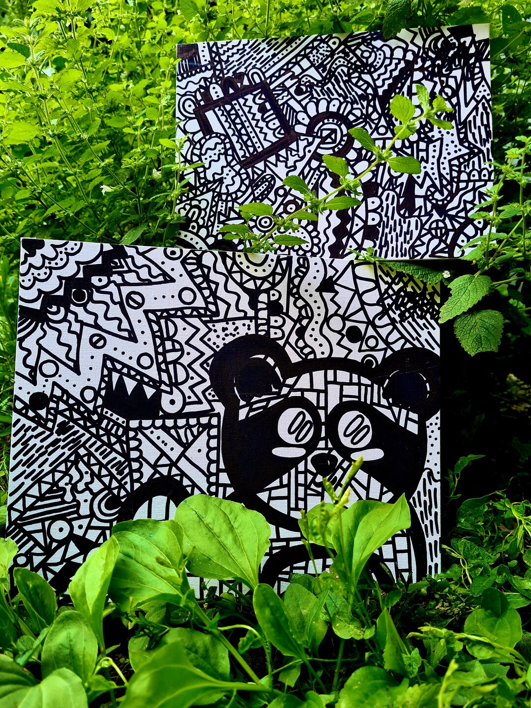 Title: set-the Doodler Doodle Art, Hand-drawn, Unique Piece, Abstract ...