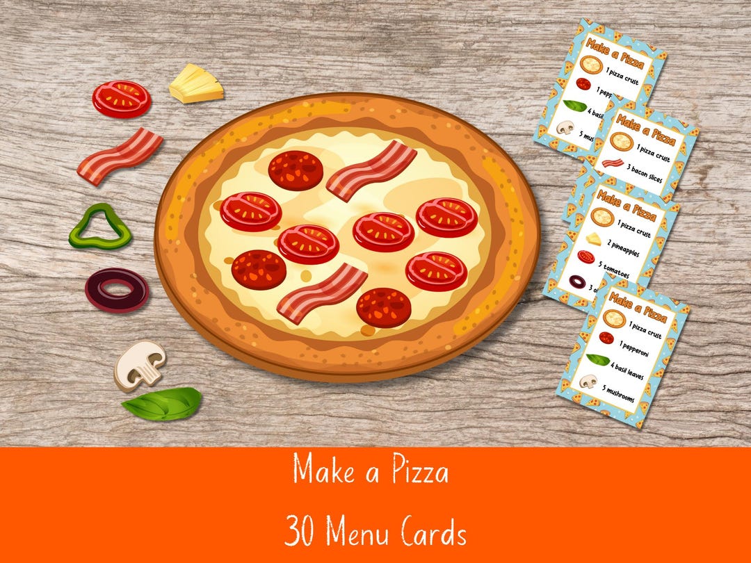 Build A Pizza, Pretend Play, Preschool Printable, Busy Book ...