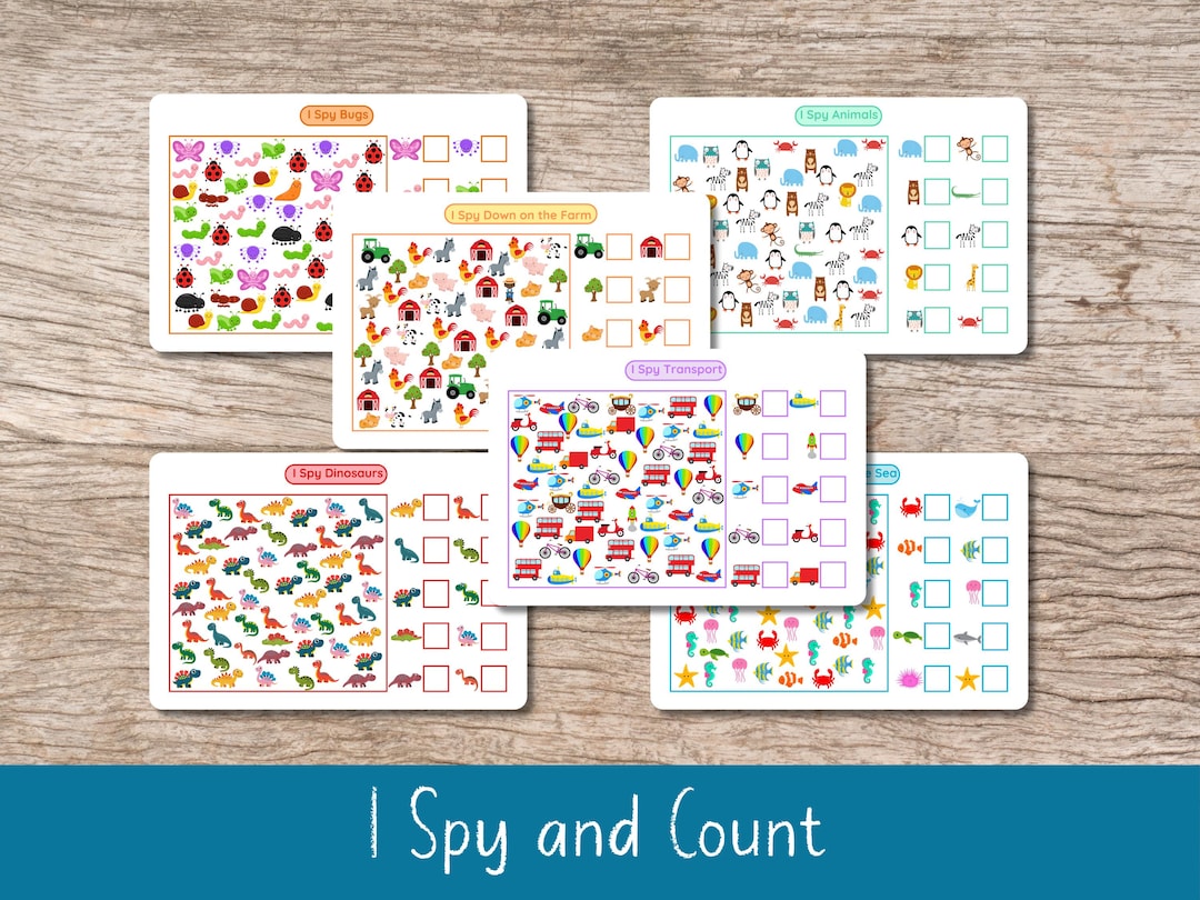 I Spy Digital Download, I Spy Printable, Counting to Ten, Counting ...