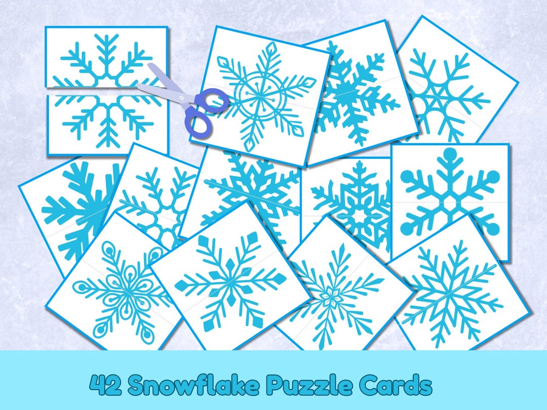 Snowflake Matching Game – Winter Fine Motor & Symmetry Activity for ...