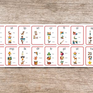 Phonics Flashcards for Early Reading, Phase 2–4, Blends and Digraphs ...