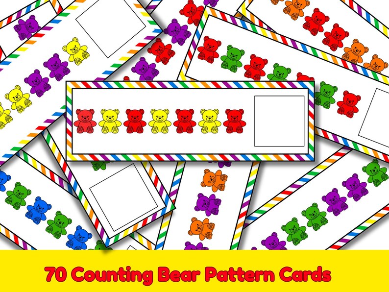 Counting Bear Patterns, Compare Bear Patterns, Pattern Cards, EYFS ...