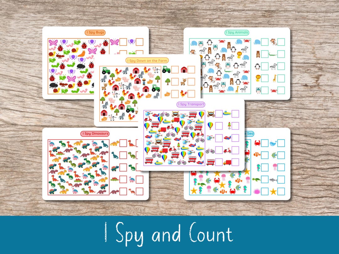 I Spy Digital Download, I Spy Printable, Counting to Ten, Counting ...