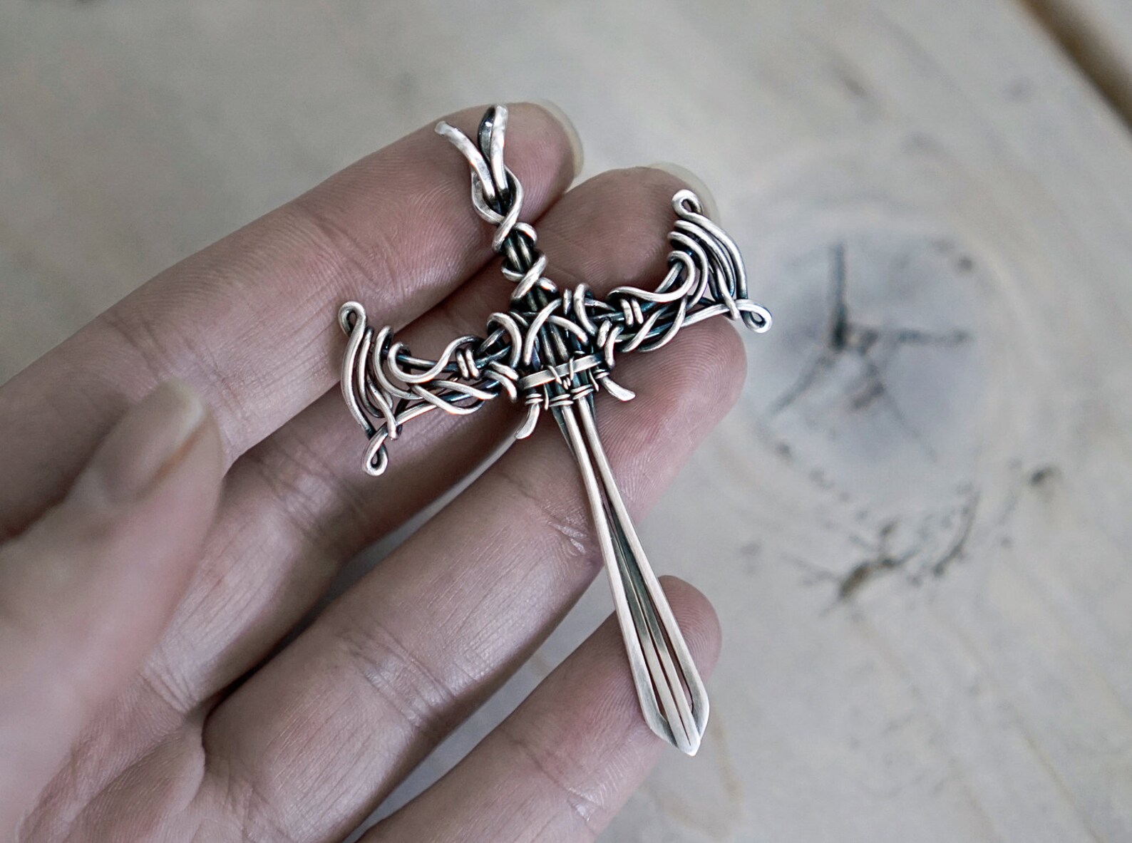 The Sword Pendant Tutorial a Lesson in Wire Work. No Soldering - Etsy