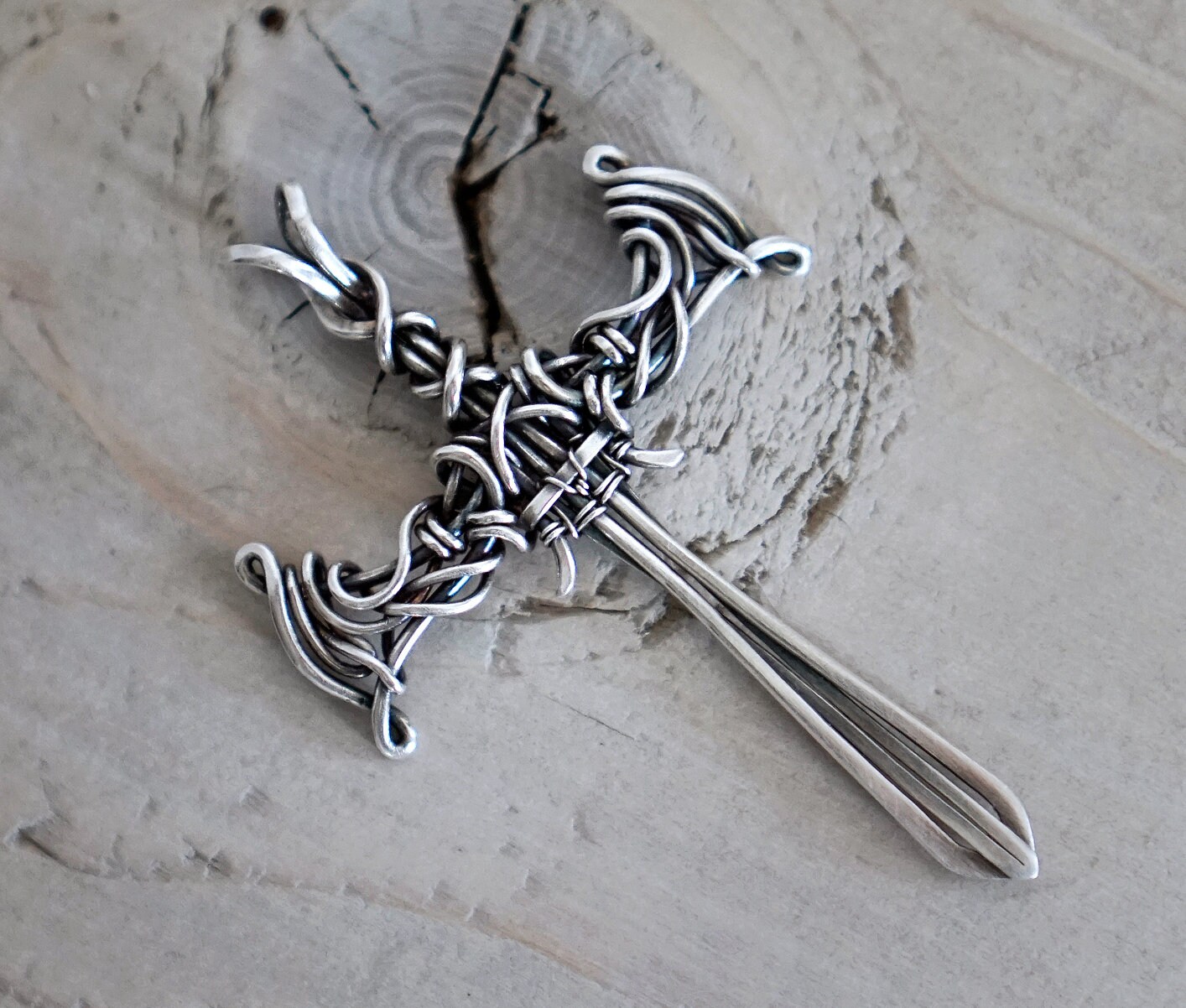 The Sword Pendant Tutorial a Lesson in Wire Work. No Soldering - Etsy