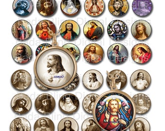 Jesus Christ Tag Collage Sheets INSTANT Download at - Etsy