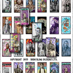 Native American Indians, Printable Gift Tags, Original Art, Digital ...