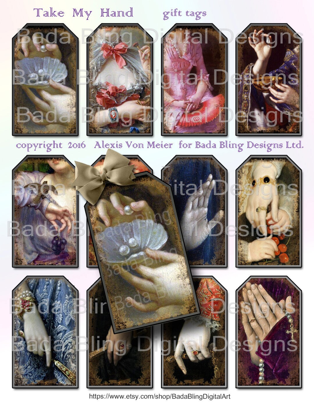 Take My Hand, Gift Tags, Printable Gift Tags, INSTANT Digital Download ...