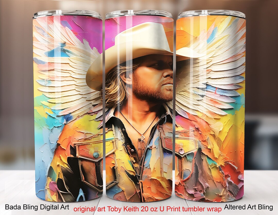Toby Keith Original Art, 20oz Skinny Tumbler Sublimation Designs, JPEG ...