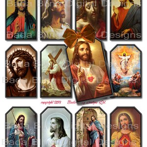 Jesus Christ tag collage sheets INSTANT Download at | Etsy