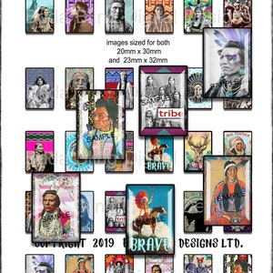 Native American Indians, Printable Gift Tags, Original Art, Digital ...