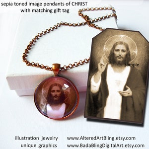 Jesus Christ Tags in Sepia, Tag Collage Sheets, INSTANT Download at ...