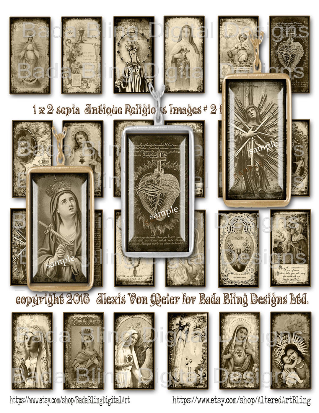 1 X 2, Antique Religious Images #2 , INSTANT DOWNLOAD, Religious ...