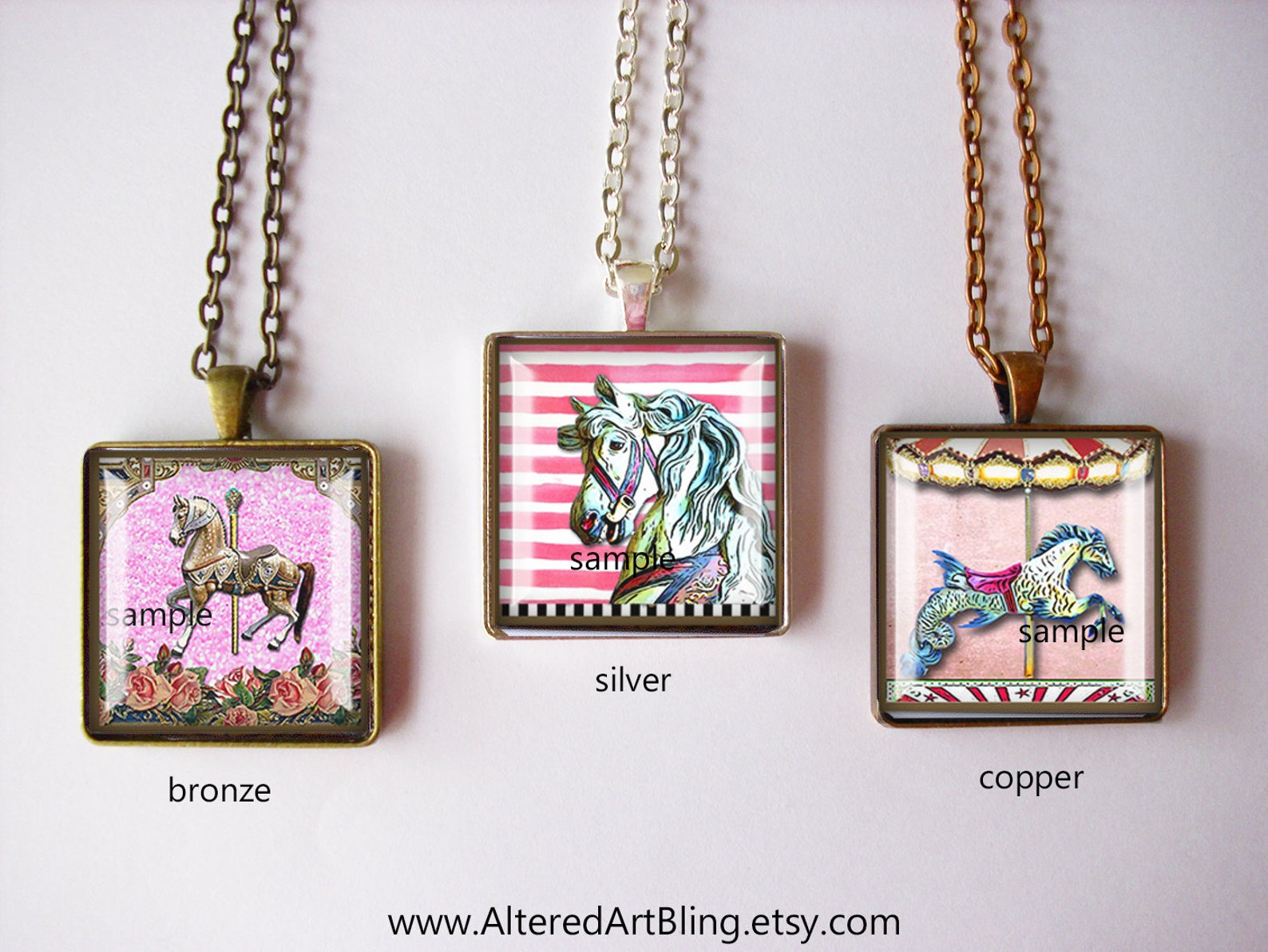 Life is A Carousel 25mm/1 Inch Carousel Horses and Animals | Etsy