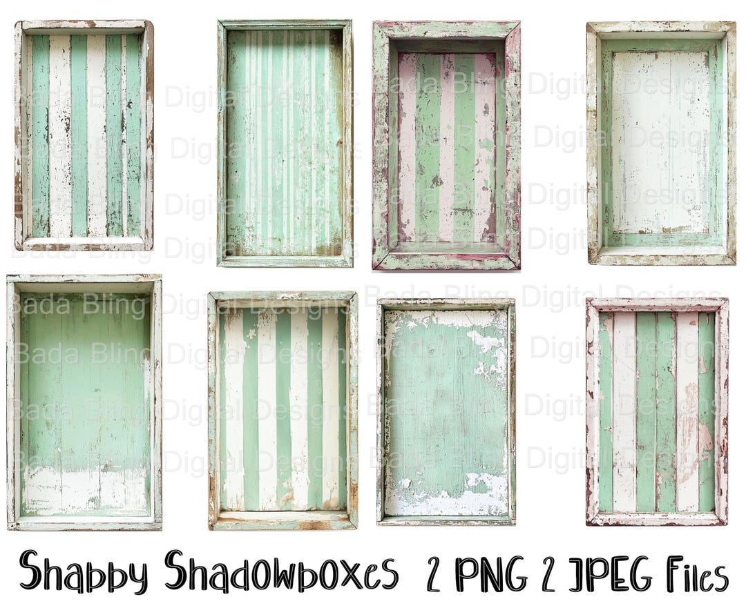 8 Shadowboxes in Mint 2 PNG and 2 JPEG Files, INSTANT Downloads Journal ...