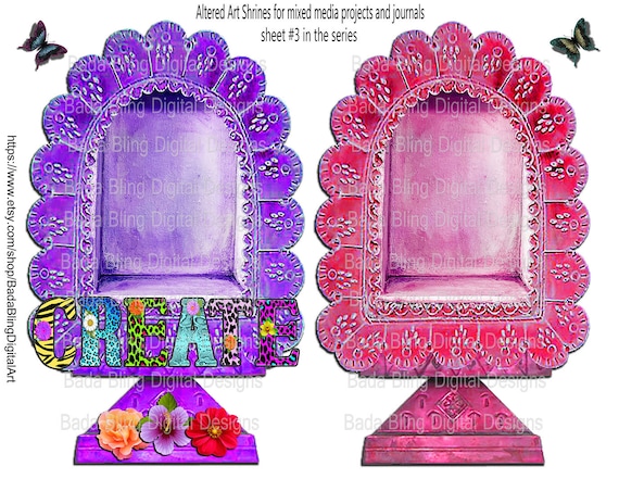 Printable Altered Art Shrines for Mixed Media Art Sheet 3 | Etsy