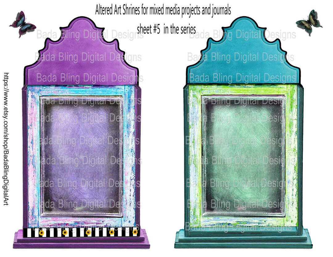 Printable Art Shrines for Mixed Media Art Sheet 5 Collage and Journal ...