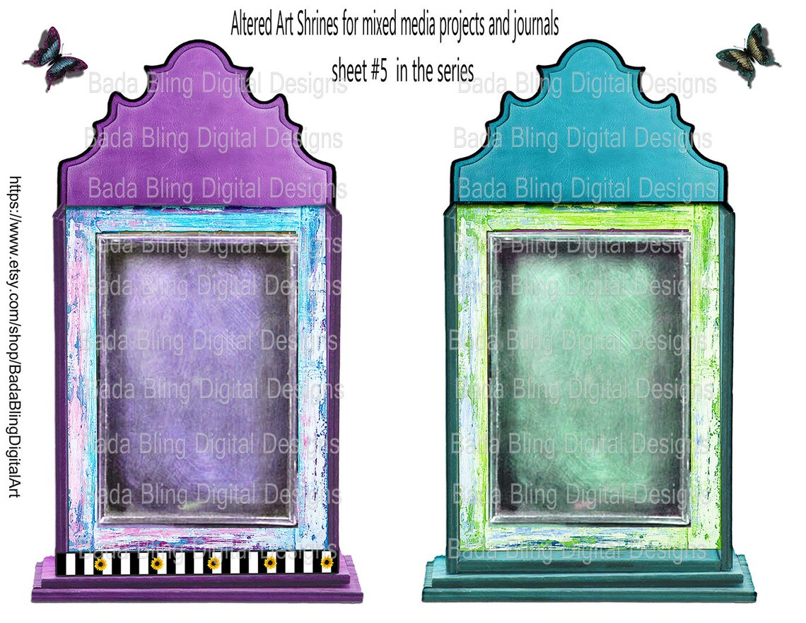 Printable Altered Art Shrines For Mixed Media Art Sheet 5 Etsy