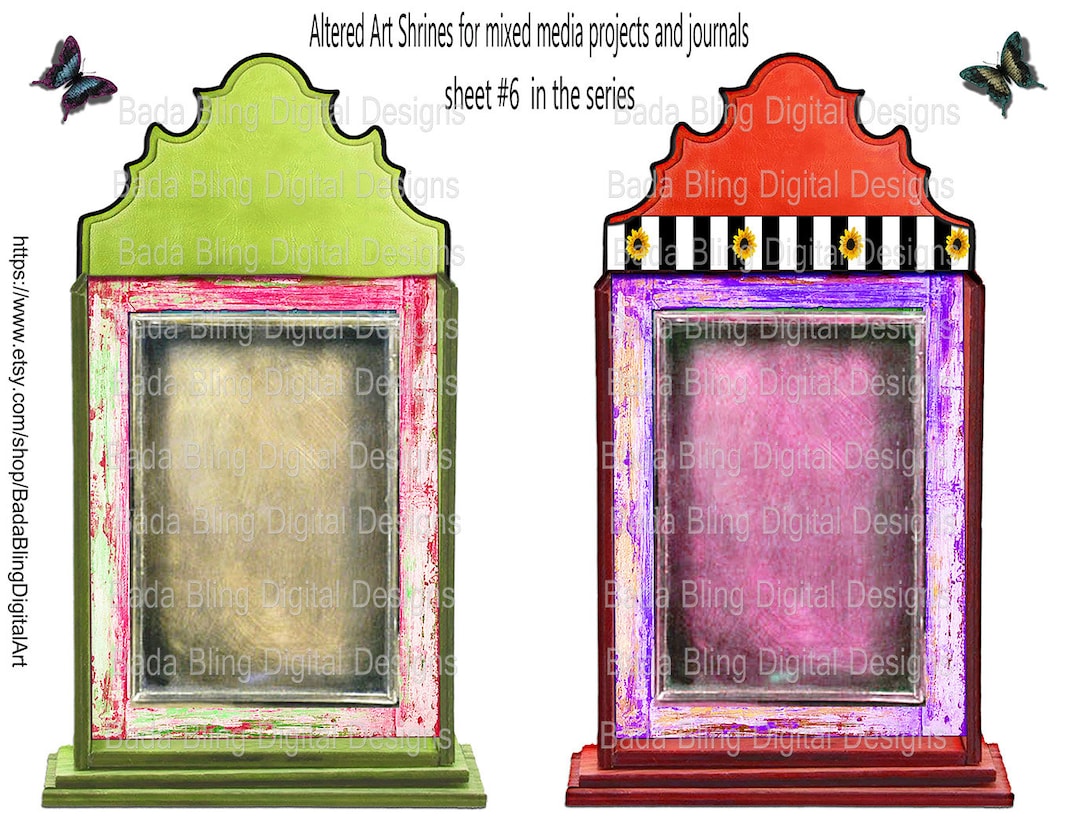 Printable Altered Art Shrines for Mixed Media Art Sheet 6, Collage and ...