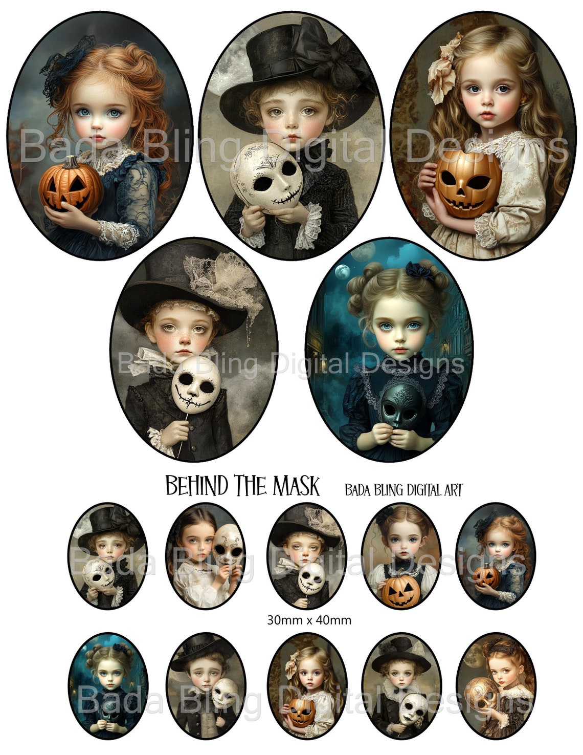 Victorian and Georgian Gothic Children for Lockets Brooches Atcs ...