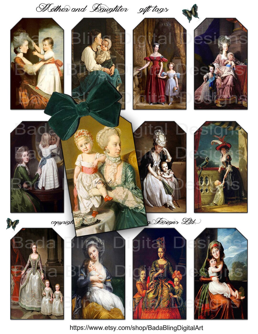 Mothers and Daughters, Printable Gift Tags, INSTANT Digital Download at ...